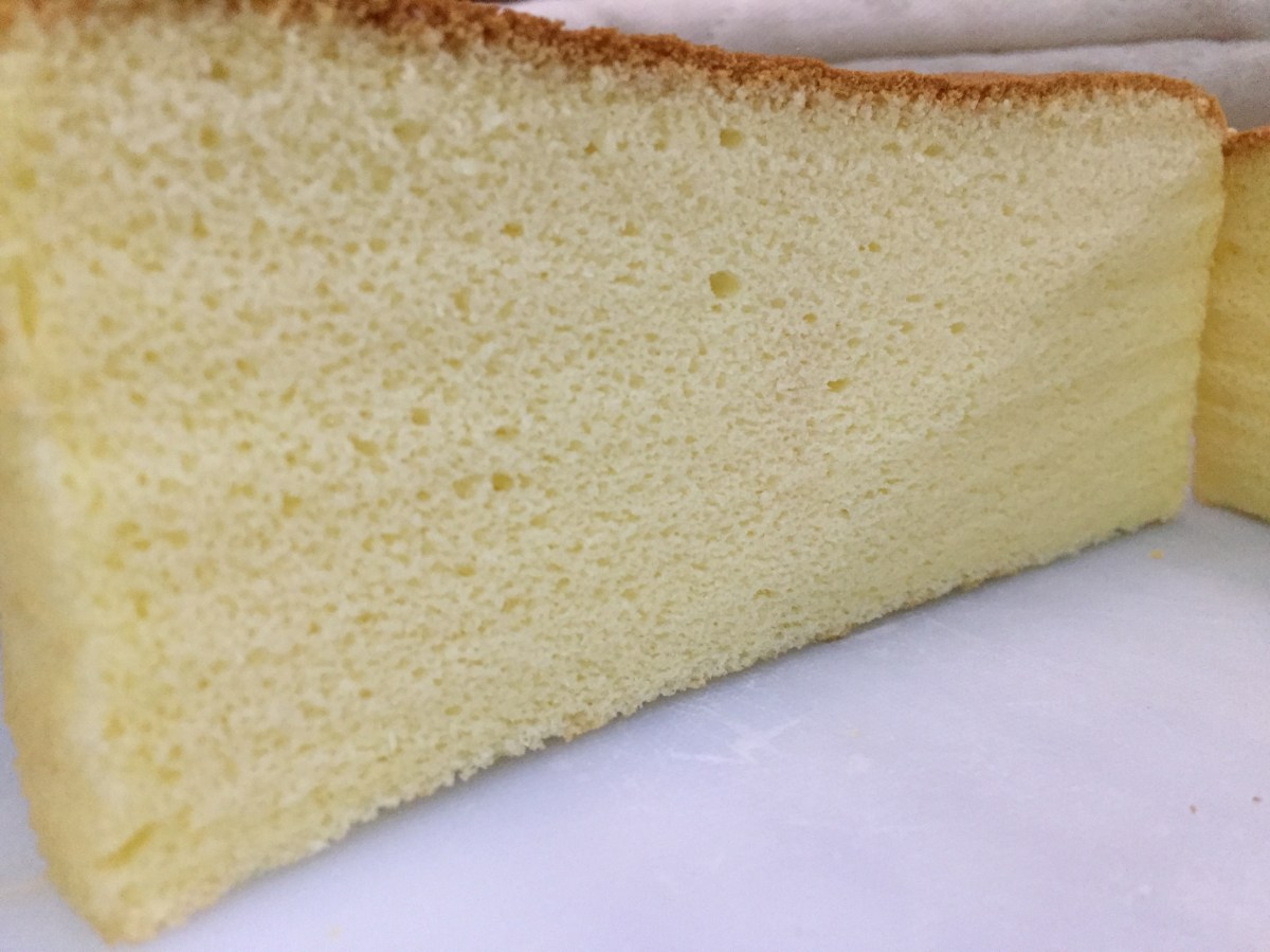 Golden Sponge Cake (cooked dough and dry bake) – Olady Bakes